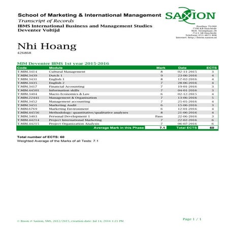 cij-10.2L Transcript of Records | PDF | Business | Business and Finance