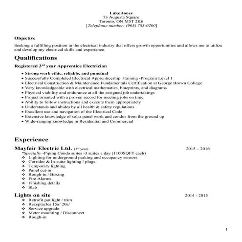 Luke's resume 2016 | PDF