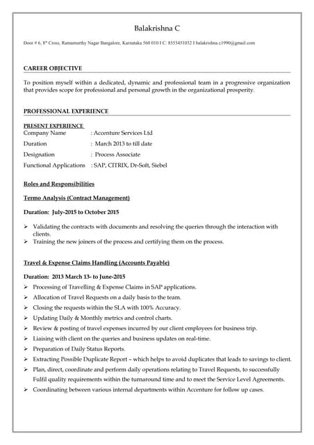 Resume for MIS Executive | PDF