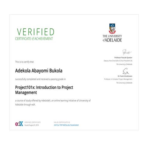 Project Management Cert | PDF