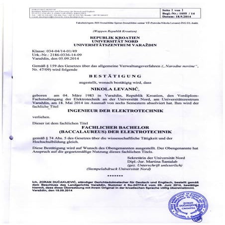 Diplome bacc.ing.el Nikola Levanic | PDF