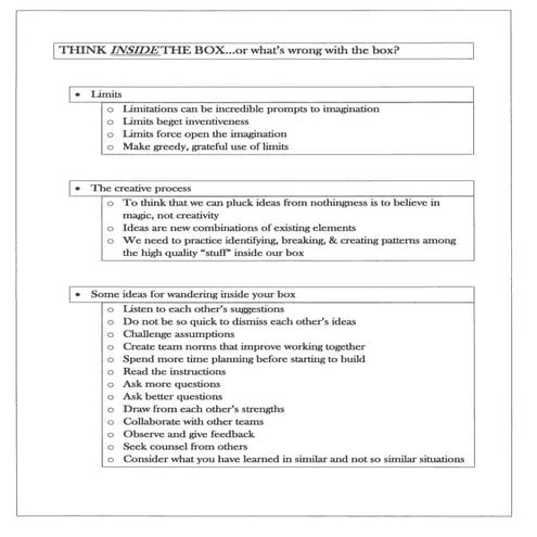 Think Inside the Box | PDF