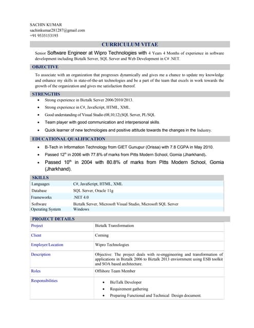Resume 12yrs Exp | PDF