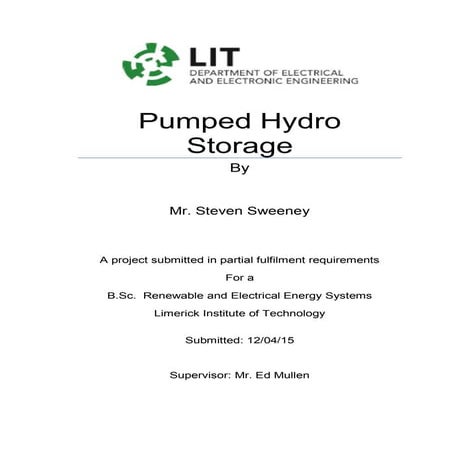 Energy resource: pumped storage system | PPTX