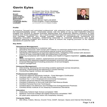 Gavin Eyles CV 7 Feb 2017 | PDF