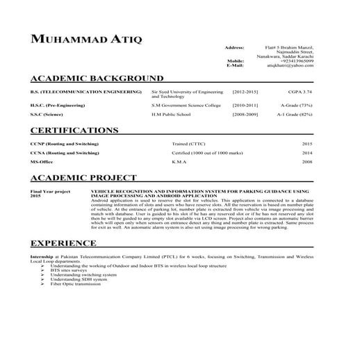 Muhammad Atiq | PDF