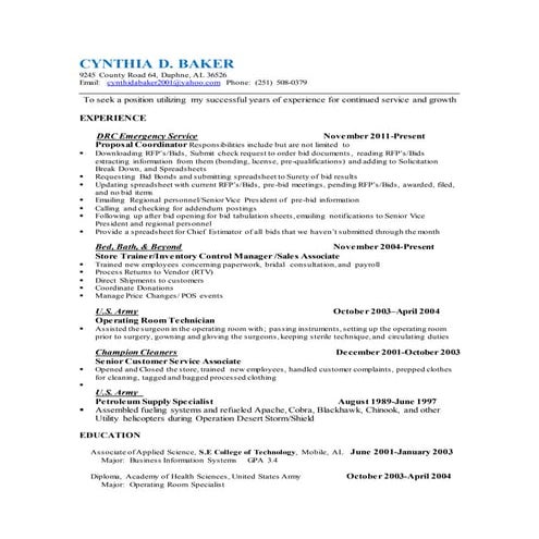 Cynthia's Resume 3 | DOCX