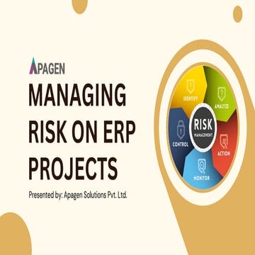 HOW TO MANAGING RISK ON ERP PROJECTS BY APAGEN? | PPT
