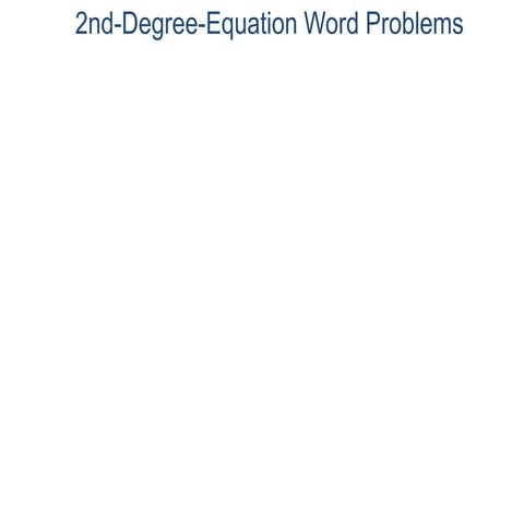6 2nd degree word problem, areas and volumes-xc | PPTX