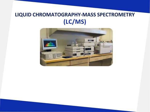liquid chromatography-mass spectrometry (LC-MS) | PDF