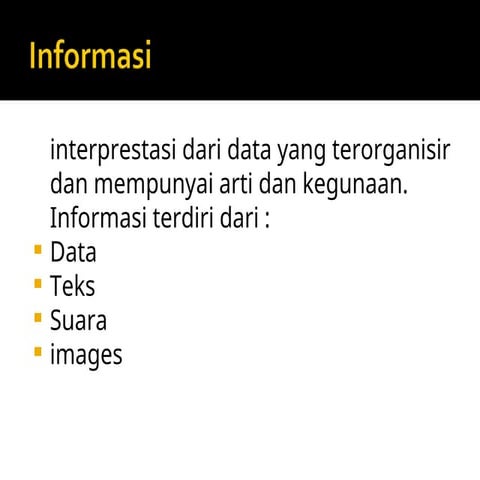 Prinsip-prinsip dan terminologi teknologi informasi | PPT