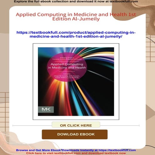 Applied Computing in Medicine and Health 1st Edition Al-Jumeily | PDF
