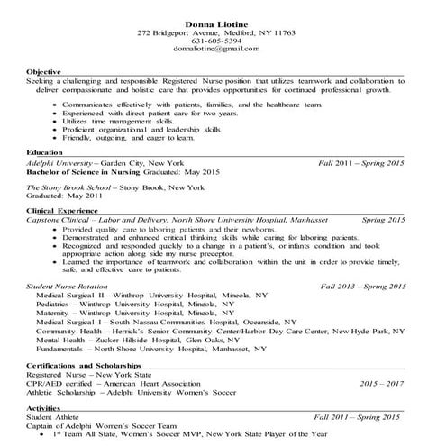 Donna Liotine's Resume | DOCX