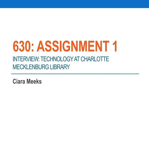 630 A1 presentation | PPTX | Technology & Computing