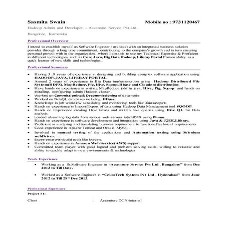 Sasmita bigdata resume | DOCX