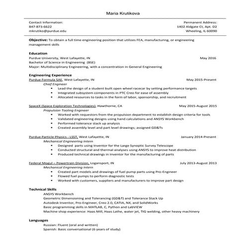 Maria Krutikova Resume | PDF