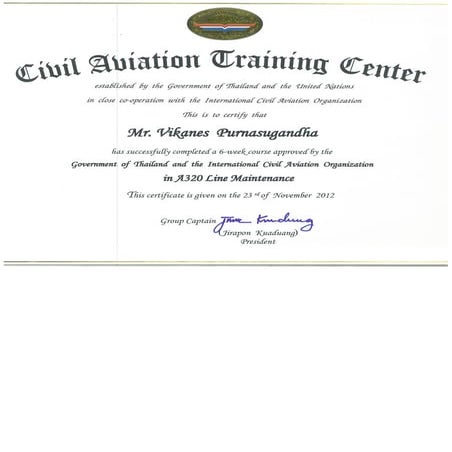 A320 Line Maintenance Certificate | PDF