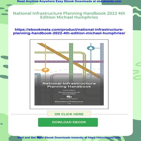 National Infrastructure Planning Handbook 2022 4th Edition Michael ...