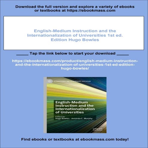 English-Medium Instruction and the Internationalization of Universities ...
