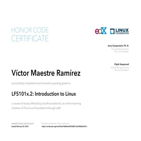 Linux Foundation Certificate for Introduction to Linux | PPT