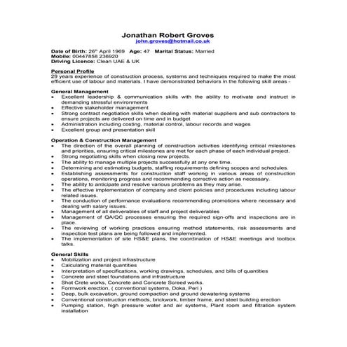 Robert Faulk Resume 2011 | DOC