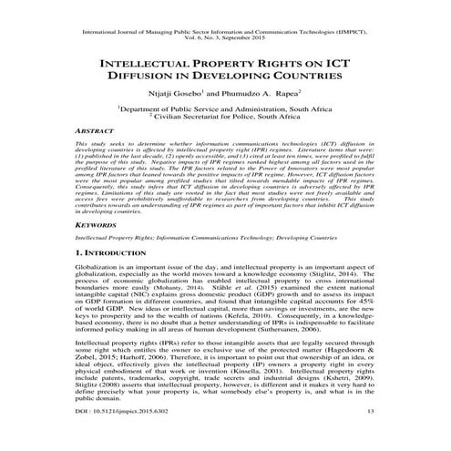 Bridging the Gap: Intellectual Property Rights and Sustainable ...