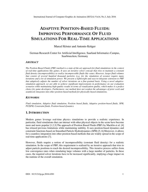 Adaptive Position Based Fluids Improving Performance Of Fluid Simulations For Real Time 3257