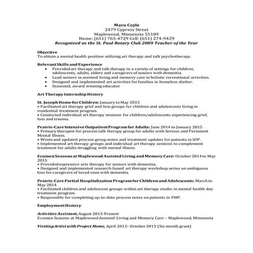 2016 Resume | DOCX | Physical Therapy | Wellness