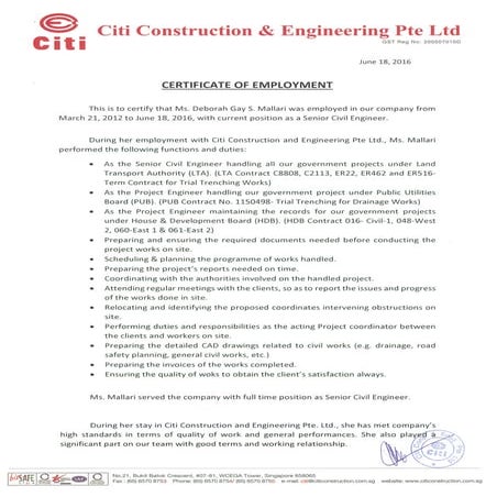 Debhie's CITI CoE | PDF