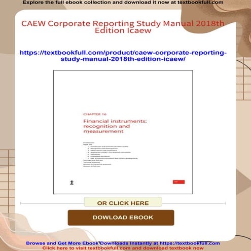 CAEW Corporate Reporting Study Manual 2018th Edition Icaew | PDF