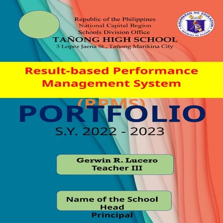 Rpms Portfolio-for teacherTemplate.pptx 2023-2024 | PPTX