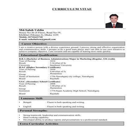 Md.Salahuddin cv | DOC