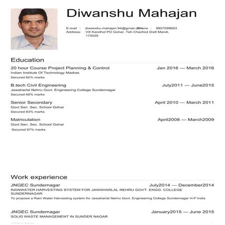 Diwanshu_CV (5) | PDF