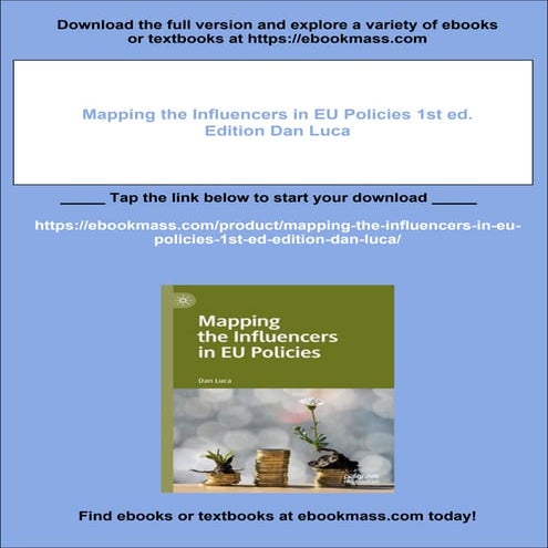 Mapping the Influencers in EU Policies 1st ed. Edition Dan Luca | PDF