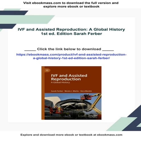 IVF and Assisted Reproduction: A Global History 1st ed. Edition Sarah ...