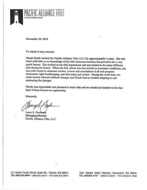 2. Fidelity Title Letter of Rec | PDF