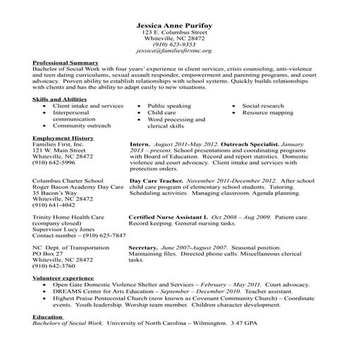 Jessica's resume | DOC