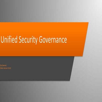 Unified Security Governance | PPTX