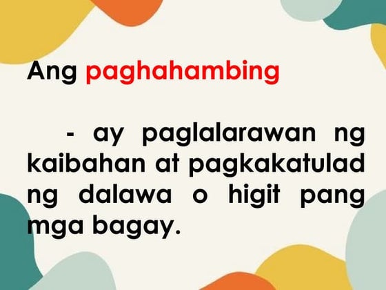 PAGHAHAMBING (Kahulugan at Dalawang Uri) | PPTX