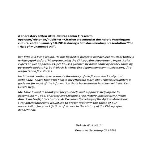 A short story of Ken Little | DOCX