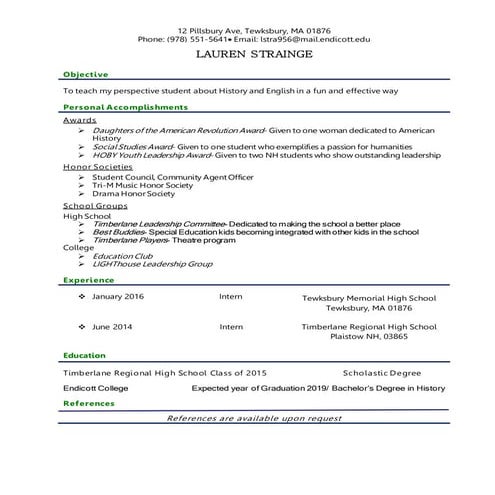 ESY Resume | DOCX
