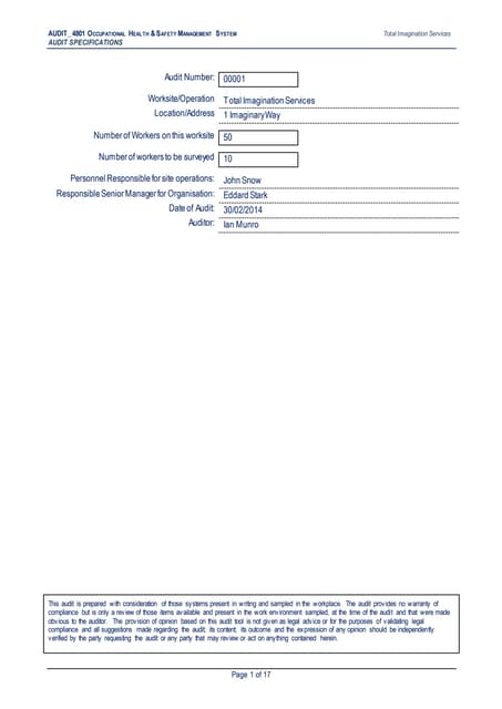 OHSMS exam solutions Jan2018 | PDF