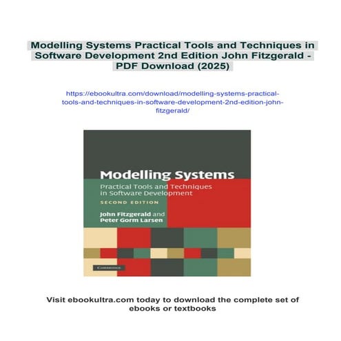 Modelling Systems Practical Tools and Techniques in Software ...