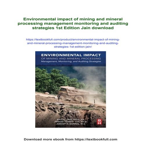Environmental impact of mining and mineral processing management ...