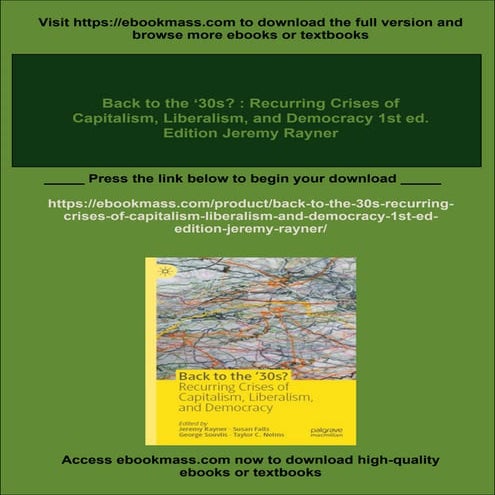 Back to the ‘30s? : Recurring Crises of Capitalism, Liberalism, and ...