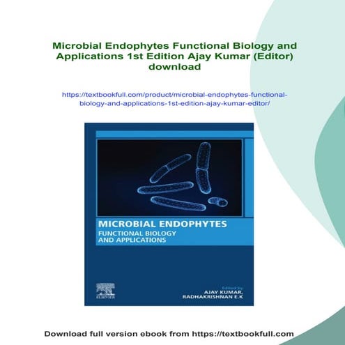 Microbial Endophytes Functional Biology and Applications 1st Edition ...