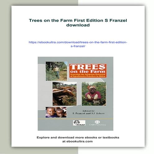 Trees on the Farm First Edition S Franzel | PDF