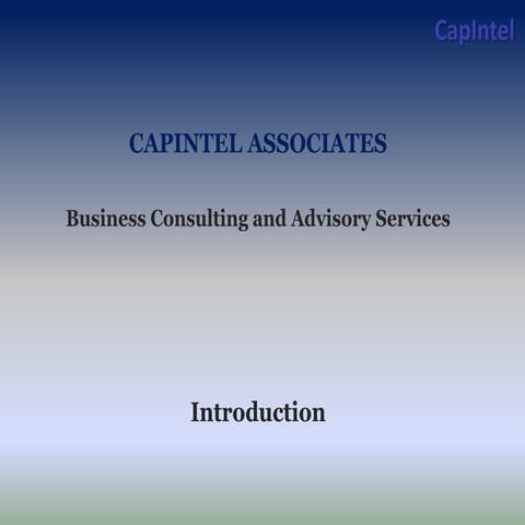 CapIntel Presentation | PPTX | Business Accounting & Finance | Business