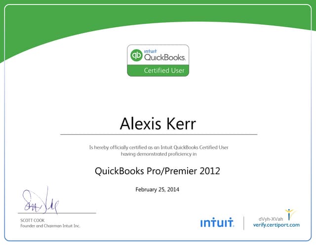 Quickbooks Certification