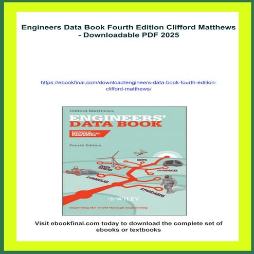 Engineers Data Book Fourth Edition Clifford Matthews | PDF